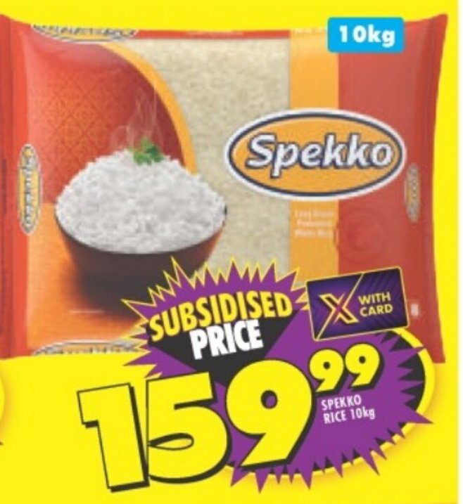SPEKKO RICE 10kg offer at Shoprite