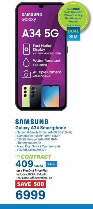 Smartphones samsung galaxy a34 offer at Incredible Connection
