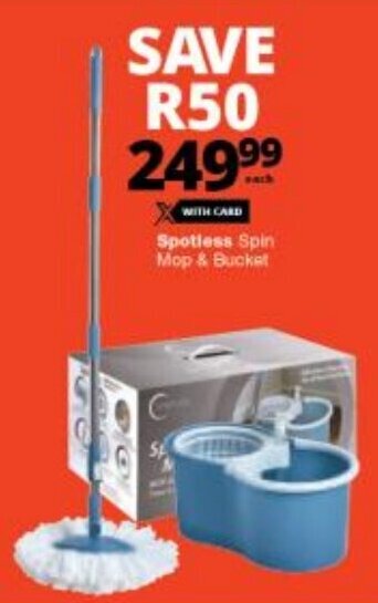 Spotless Spin Mop & Bucket offer at Checkers