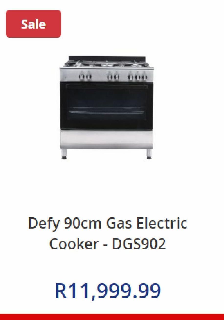 Defy 90cm gas electric cooker offer at Hirsch's