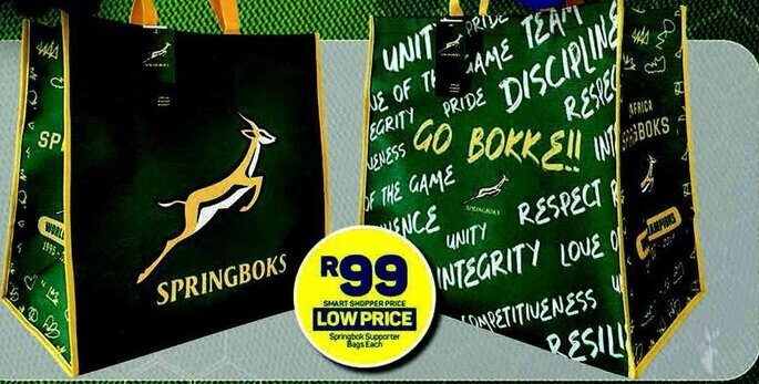 Springbok Supporter Bags Each offer at Pick n Pay