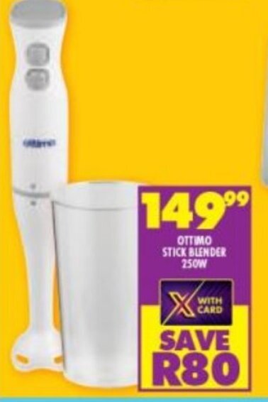 OTTIMO STICK BLENDER 250W offer at Shoprite