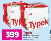 Typek a4 white copy paper box 5 x 500 sheets-per box offer at Game