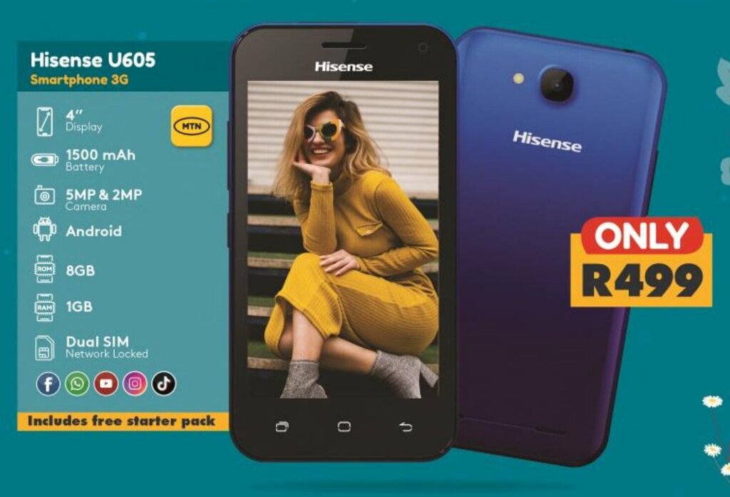 Hisense U605 Smartphone 3G offer at Shoprite