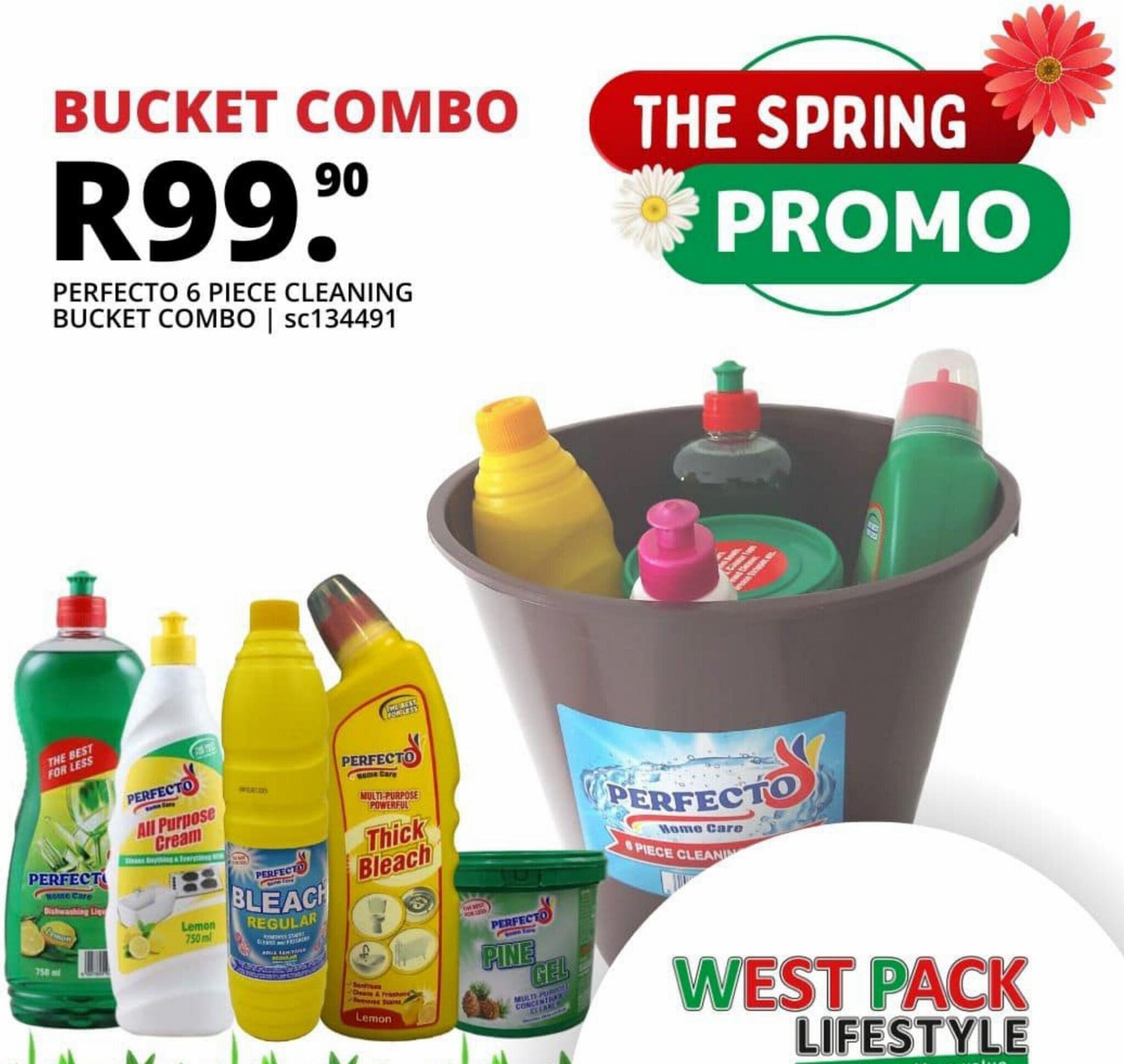 PERFECTO 6 PIECE CLEANING BUCKET COMBO offer at West Pack Lifestyle