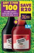 Autumn harvest crackling dry white/red/rose wine-for any 2 x 1.5ltr ...