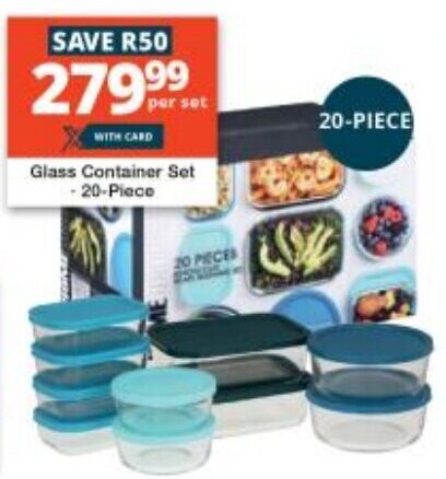 Glass Container Set -20-Piece offer at Checkers