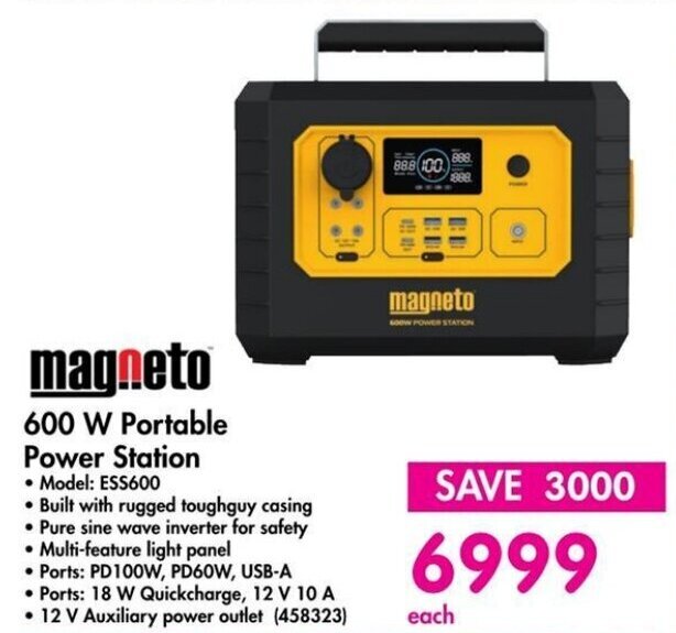magneto 600 W Portable Power Station offer at Makro