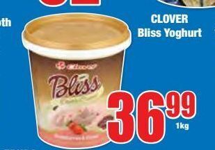 Clover bliss yoghurt offer at Boxer