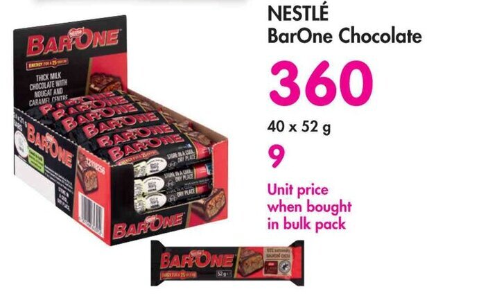 NESTLÉ BarOne Chocolate offer at Makro