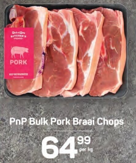 PnP Bulk Pork Braai Chops offer at Pick n Pay