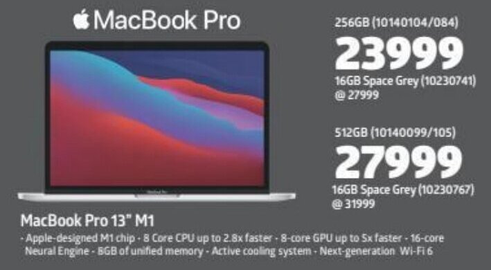 Macbook Pro 13" M1 256GB offer at Incredible Connection