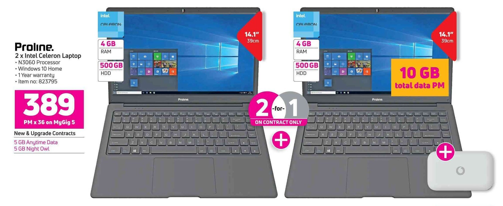 Proline 2 x Intel Celeron Laptop offer at Game