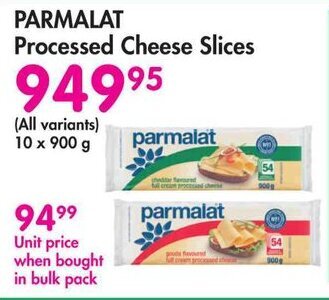 PARMALAT Processed Cheese Slices offer at Makro