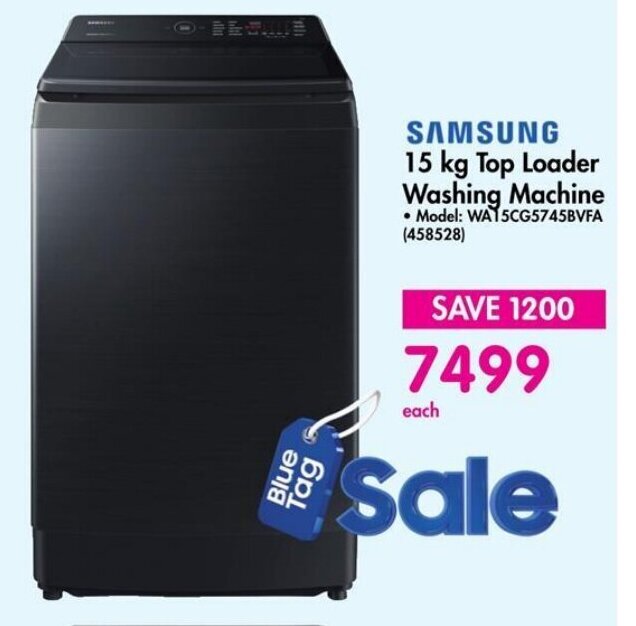 SAMSUNG 15 kg Top Loader Washing Machine offer at Makro