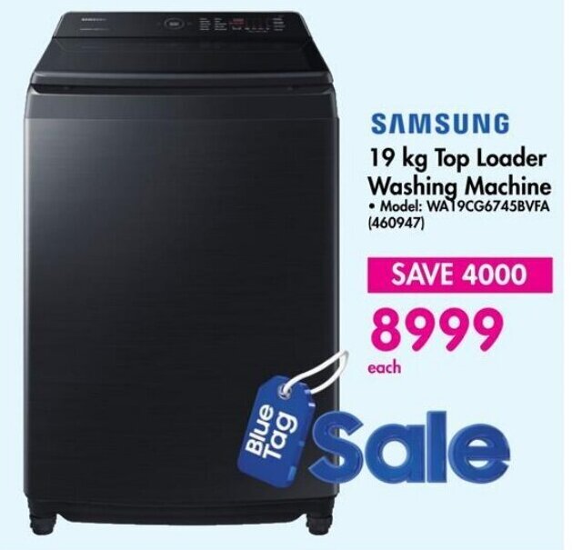 SAMSUNG 19 kg Top Loader Washing Machine offer at Makro