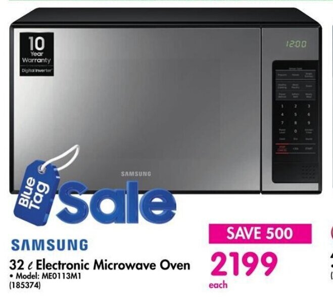 SAMSUNG 32 Electronic Microwave Oven offer at Makro