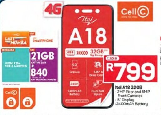 itel A18 32GB offer at Pick n Pay