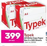 Typek a4 white copy paper box 5 x 500 sheets-per box offer at Game