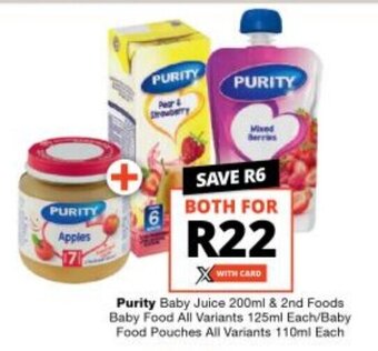 Purity Baby Juice 200ml & 2nd Foods Baby Food All Variants 125ml Each ...
