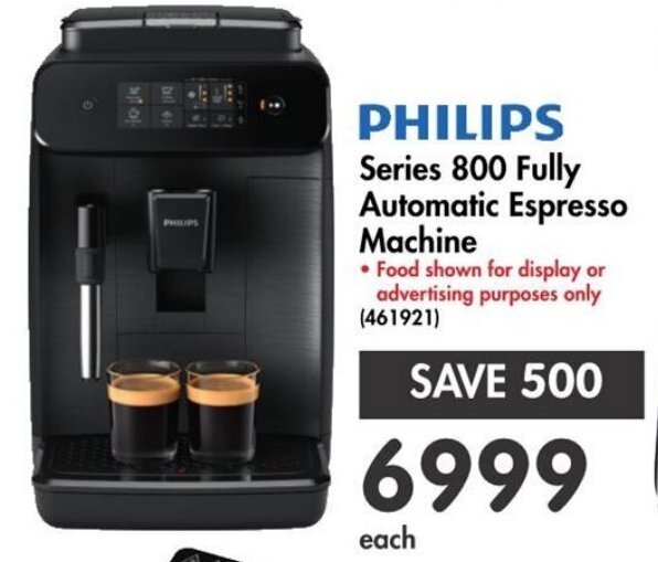 PHILIPS Series 800 Fully Automatic Espresso Machine offer at Makro PHILIPS Series 800 Fully Automatic Espresso Machine offer at Makro