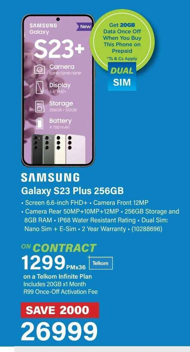 SAMSUNG Galaxy S23 Plus 256GB offer at Incredible Connection