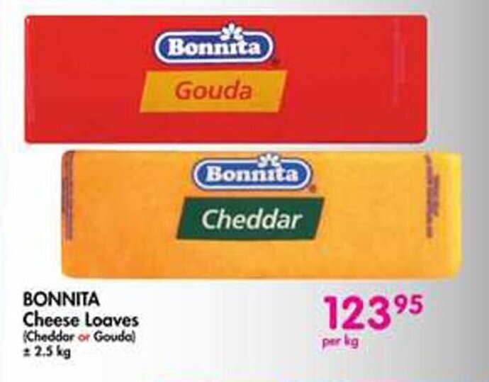 BONNITA Cheese Loaves (Cheddar or Gouda) 2.5 kg offer at Makro