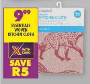 ESSENTIALS WOVEN KITCHEN CLOTH offer at Shoprite