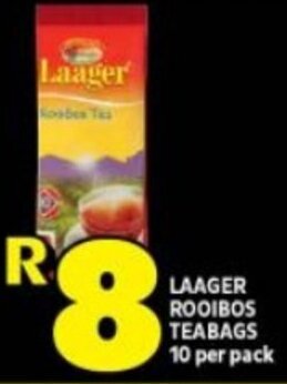 LAAGER ROOIBOS TEABAGS 10 per pack offer at Shoprite