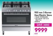 Hisense 900mm 5 burner gas / electric stove - hfs90ga5es offer at Makro