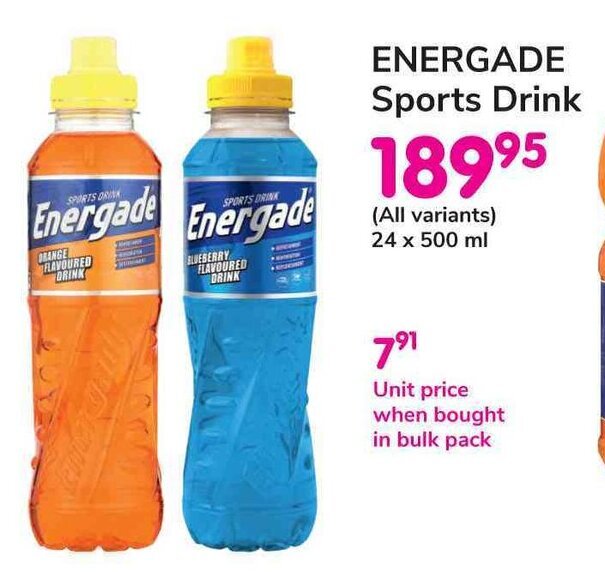 ENERGADE Sports Drink 24x500ml offer at Makro
