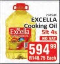EXCELLA Cooking Oil 5L 4s offer at KitKat Cash and Carry