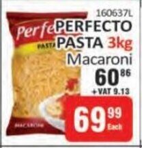 PERFECTO PASTA 3kg Macaroni offer at KitKat Cash and Carry
