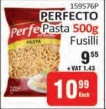 PERFECTO PASTA 500G Fusilli offer at KitKat Cash and Carry