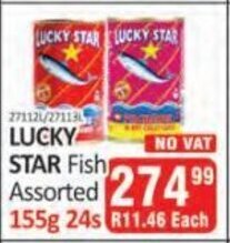 LUCKY STAR Fish 155g 24s offer at KitKat Cash and Carry