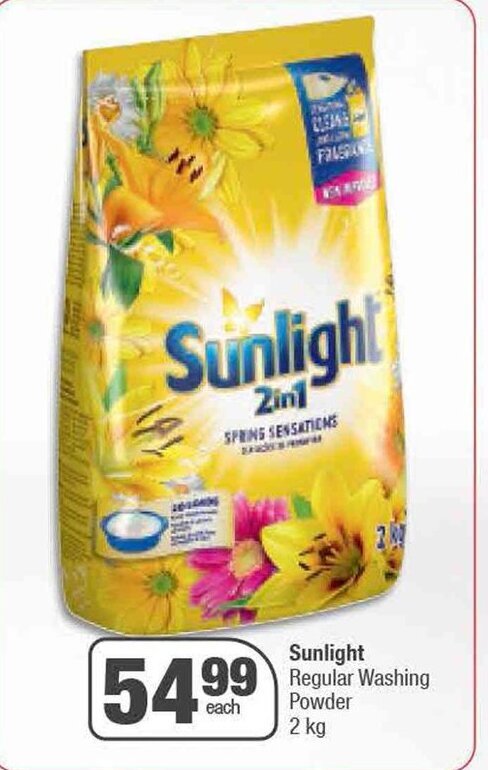 Sunlight Regular Washing Powder 2kg offer at Spar