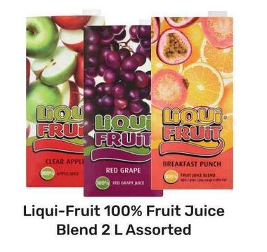 Liqui-Fruit 100% Fruit Juice Blend 2L Assorted offer at Game