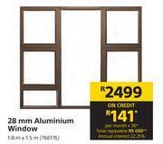 28mm aluminium window offer at Builders Warehouse
