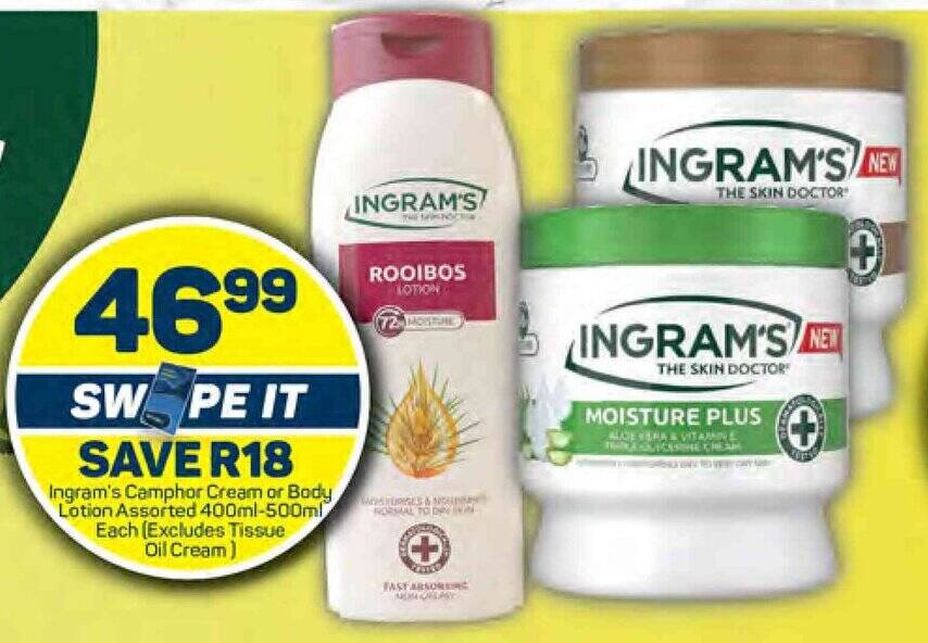 Ingram's Camphor Cream or Body Lotion Assorted 400ml-500ml Each ...