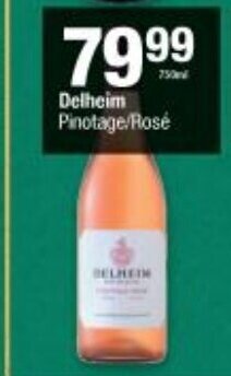 Delheim Pinotage / Rosé 750ml offer at Checkers