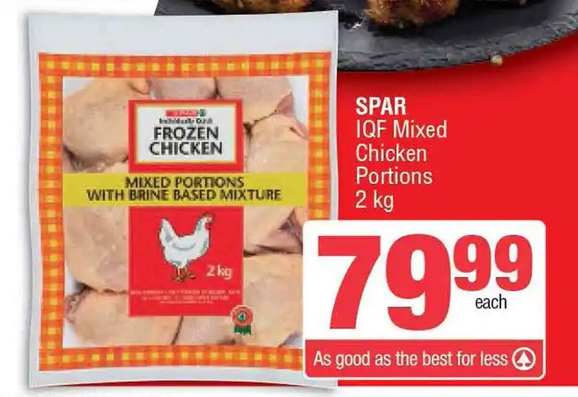 SPAR IQF Mixed Chicken Portions 2 kg offer at Spar