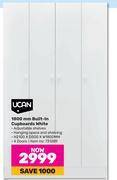Ucan 1800mm built in cupboard white offer at Game