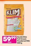 Nestle klim full cream powdered milk-500g each offer at Game