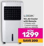 Logik 15l air cooler with remote offer at Game