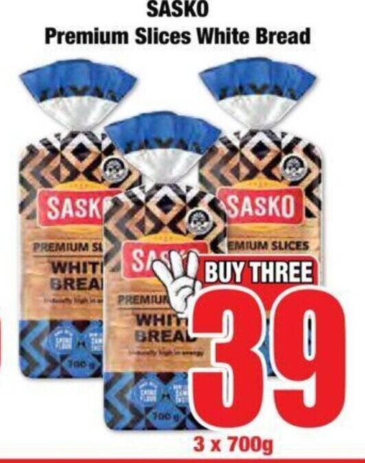 SASKO Premium Slices White Bread offer at Boxer
