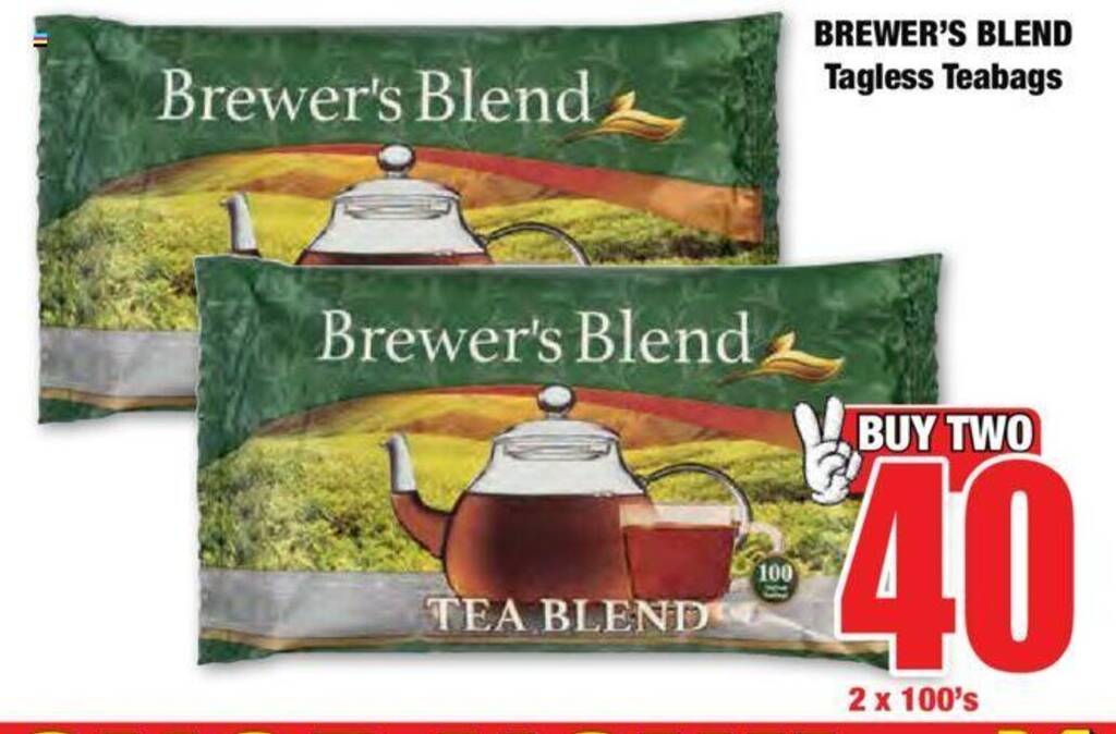 BREWER'S BLEND Tagless Teabags offer at Boxer