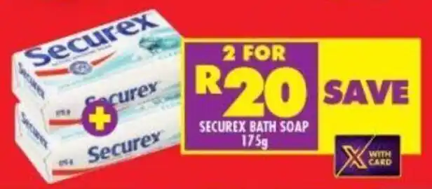 SECUREX BATH SOAP 175g offer at Shoprite