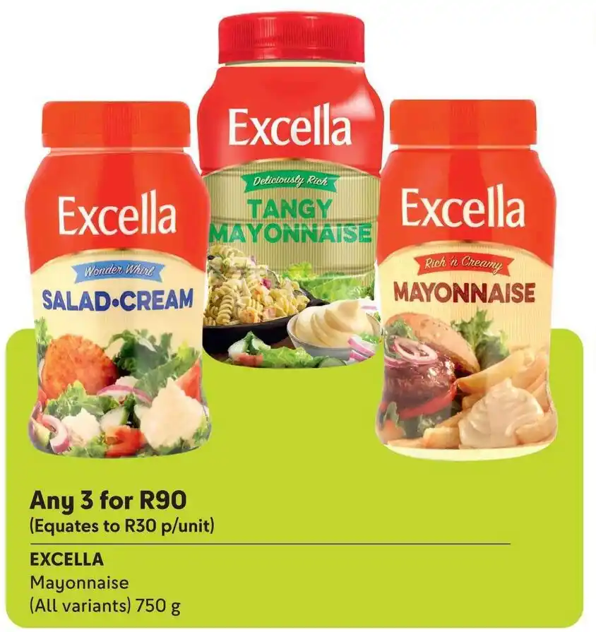 EXCELLA Mayonnaise (All variants) 750g offer at Makro