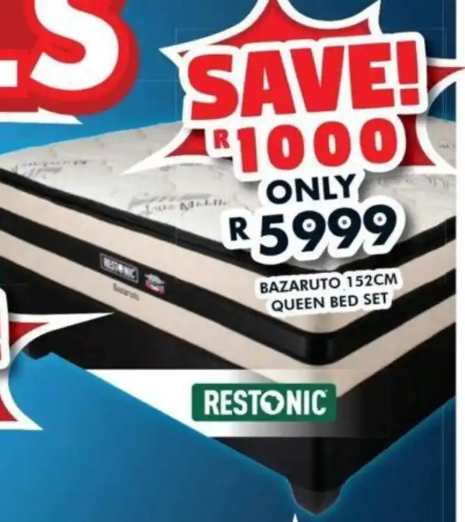 RESTONIC BAZARUTO 152CM QUEEN BED SET offer at Russells