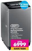 Defy 17kg top loader washing machine dtl153 offer at Game